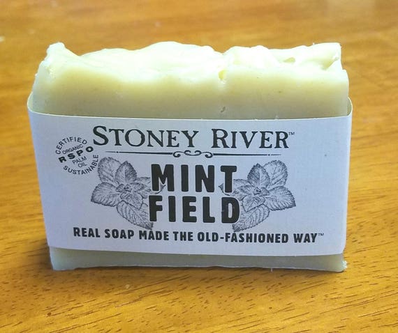 Mint Natural Soap Handmade Soap Cold Process Soap Oily
