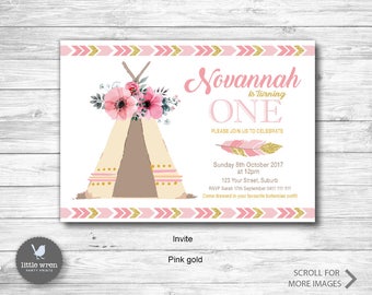 Bohemian invite | Etsy