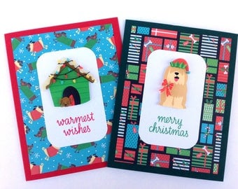 Christmas card dog | Etsy