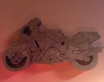 Motorcycle puzzle | Etsy