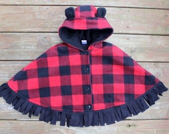 Girls winter cape | Etsy
