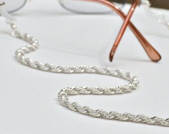 Silver rope chain | Etsy