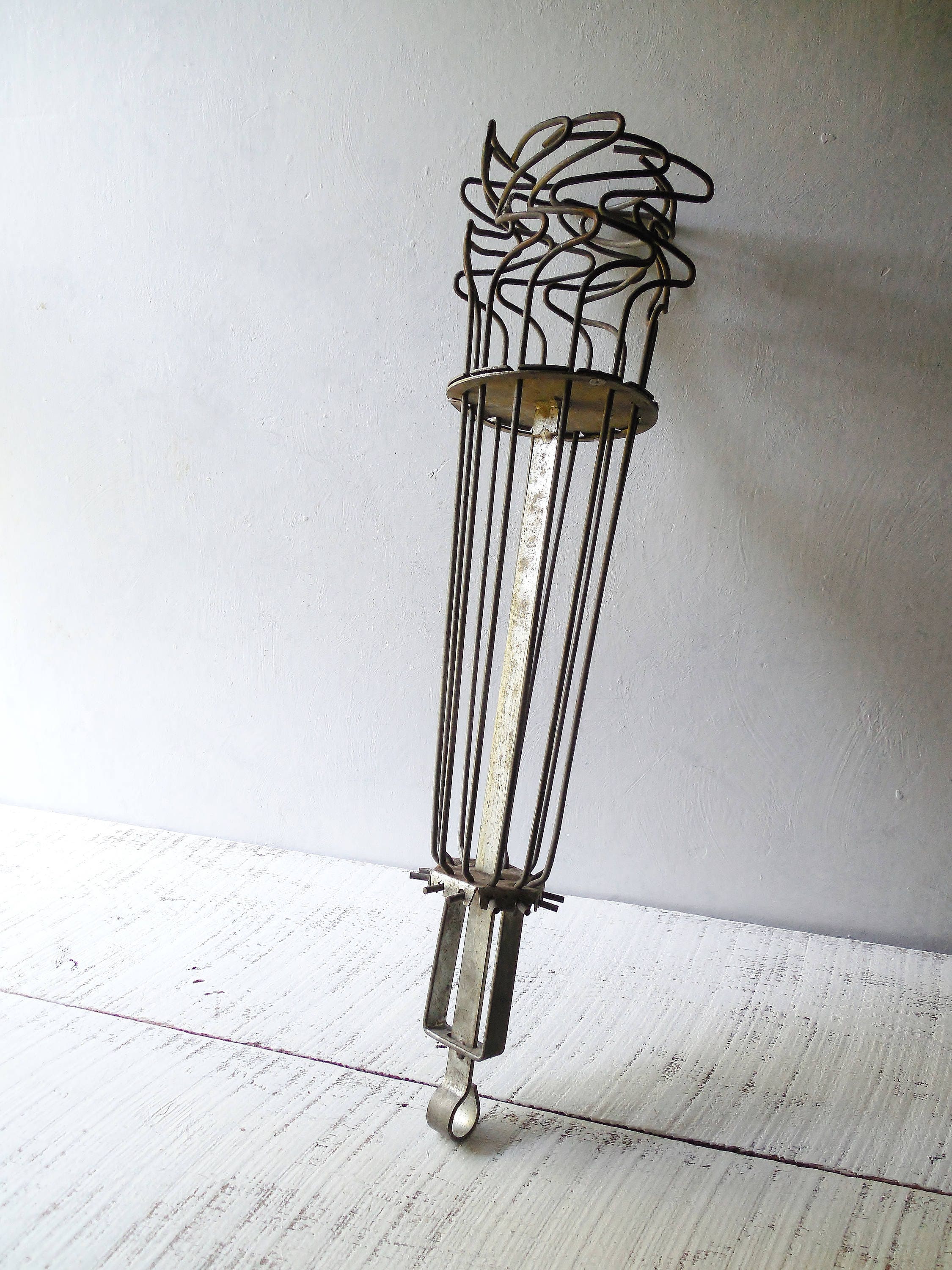 Vintage Chimney Sweep Tool -Round Metal Wire Expandable Contraption ...