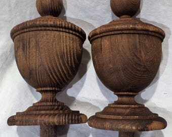 Large wood finials | Etsy
