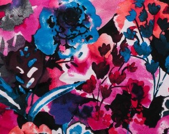 Floral knit fabric | Etsy