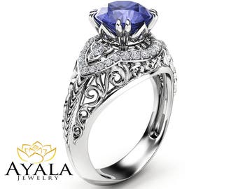 Ayala Jewelry Unique Engagement Ring Rose Gold by AyalaDiamonds