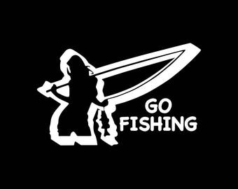 Funny fishing decal | Etsy