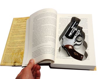 Custom Hidden Gun and Flask Book Storage Safes by BookMods on Etsy