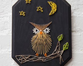 Owl string art | Etsy