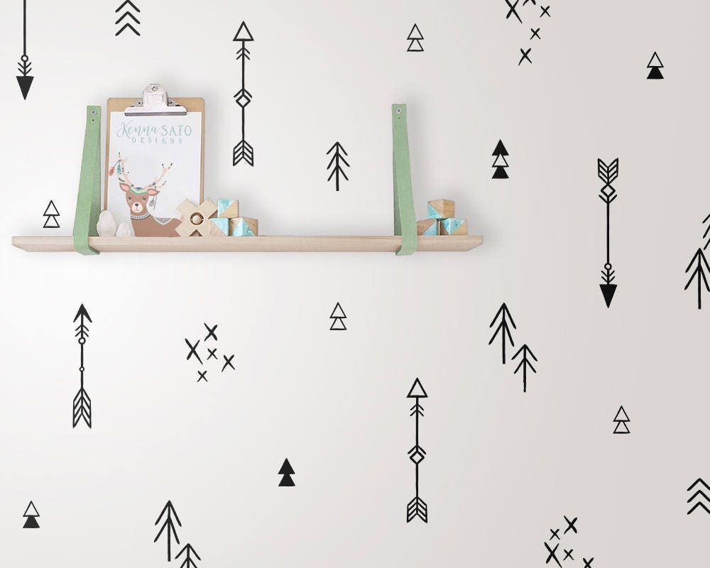Tribal Arrows & Triangles Wall Decals Nursery Decals Tribal