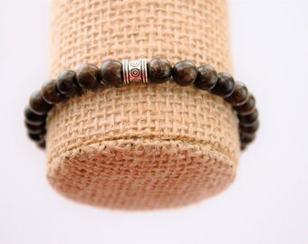 Mens stone bracelet | Etsy