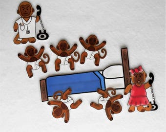 Five little monkeys | Etsy