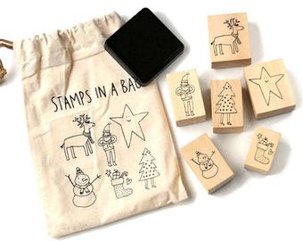 Christmas stamps | Etsy