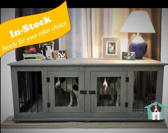 Rustic dog crate | Etsy