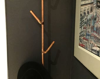 Free Standing Coat Rack Copper Coat Tree with 8 Hooks