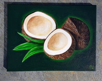 Coconut painting | Etsy