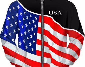 American flag hoodie | Etsy