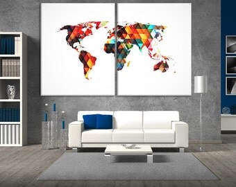 Abstract world map | Etsy