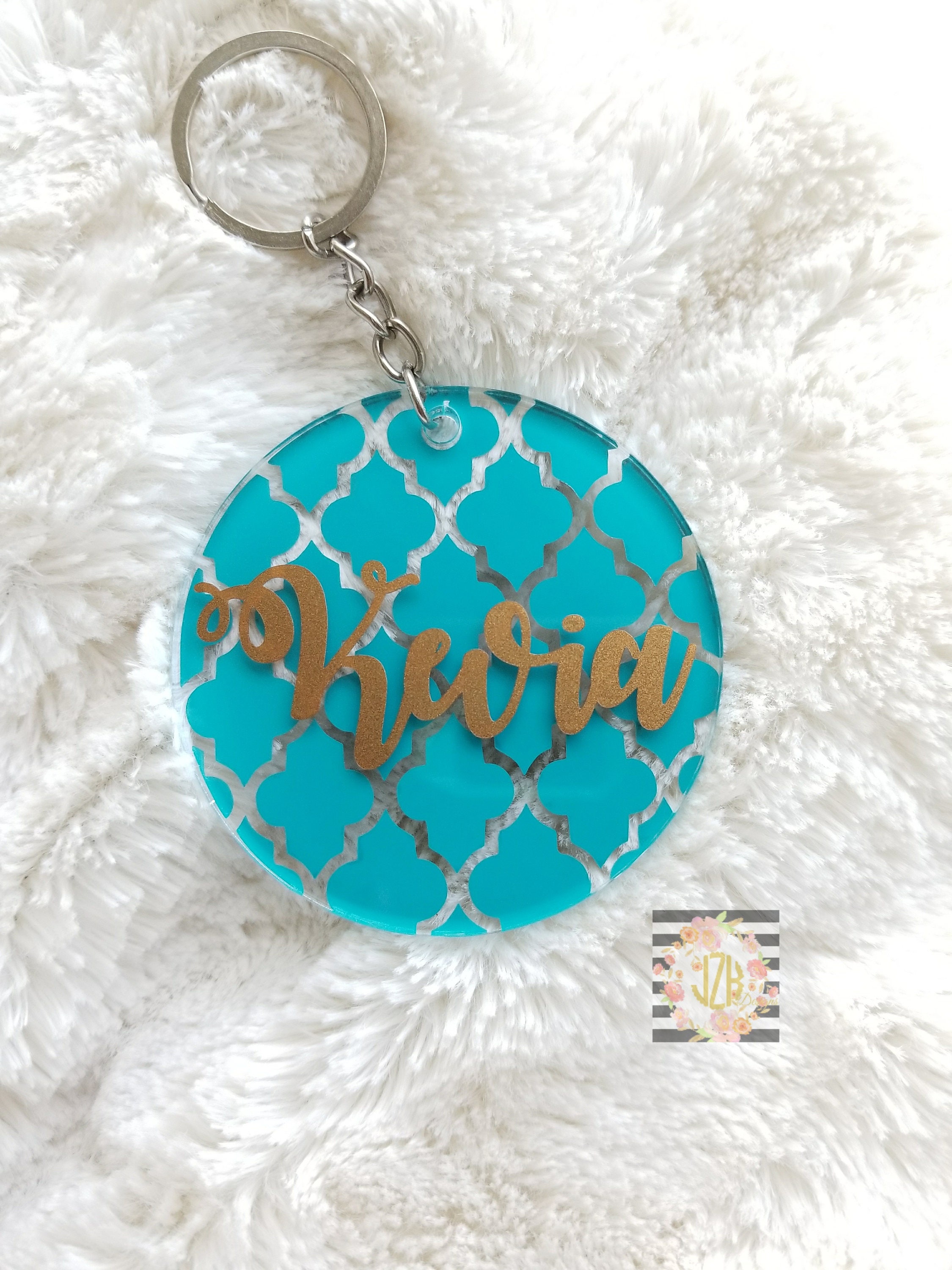 Monogram Keychain personalized keychain monogram acrylic