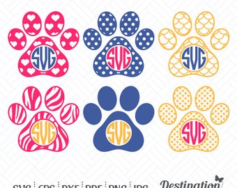 Dog paw svg | Etsy