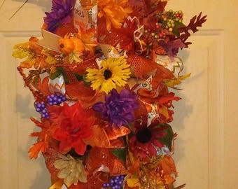 Fall door swag | Etsy