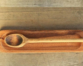 Wooden spoon rest | Etsy