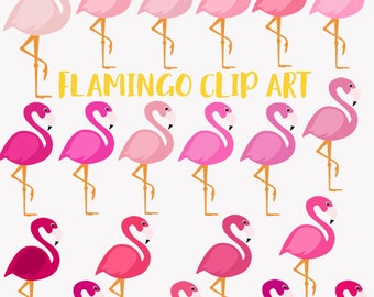 Flamingo clip art | Etsy