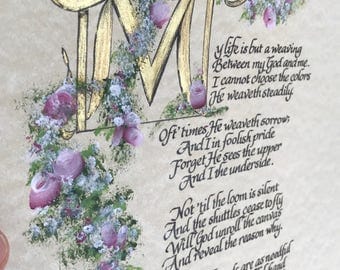 Tapestry poem | Etsy