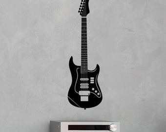 Guitar wall decal | Etsy