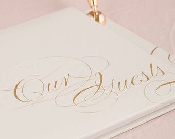 Gold guest book | Etsy