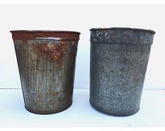 Vintage trash can | Etsy