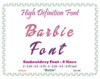 Barbie font | Etsy
