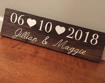 Wedding date sign | Etsy
