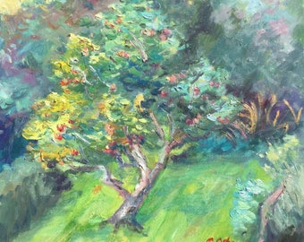Apple tree painting | Etsy