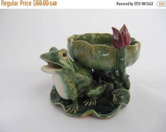 Majolica frog | Etsy