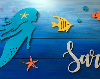 Mermaid wall decor | Etsy