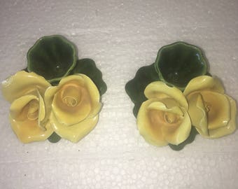 Yellow candle holder | Etsy