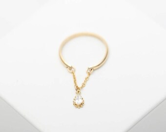 Dangle charm ring | Etsy
