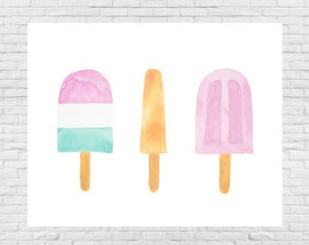 Popsicle print | Etsy