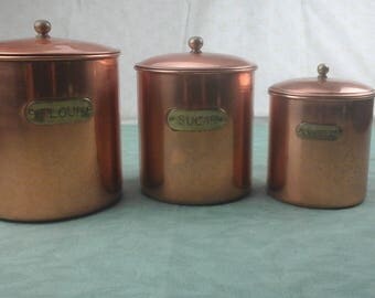 Vintage canister set | Etsy