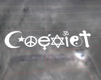 Coexist sticker | Etsy