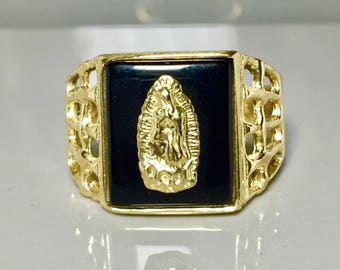 Virgin mary ring | Etsy