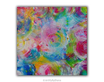 Colorful abstract painting | Etsy