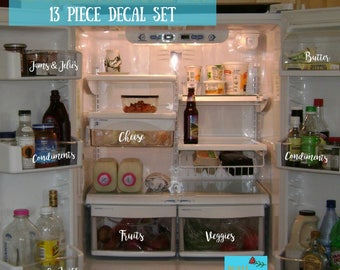 Refrigerator decals | Etsy