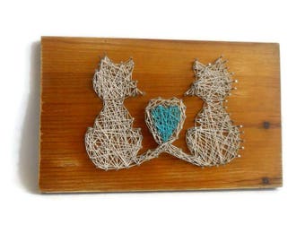 Cat string art | Etsy