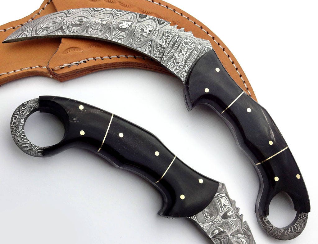 DARS Custom Made Damascus Steel Karambit Knife DC-790