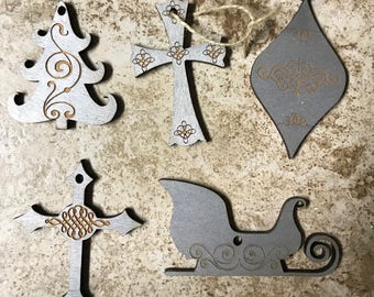 Wooden ornaments | Etsy
