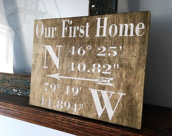 Our first home sign | Etsy