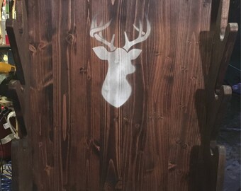 Personalized Wooden Wall Gun Rack Custom Engraved