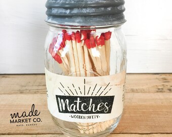 Jar of matches | Etsy